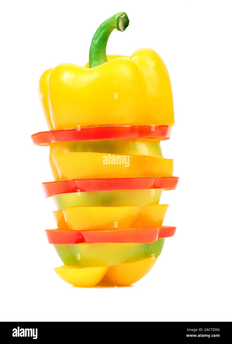 Slices green orange bell Cut Out Stock Images & Pictures - Alamy