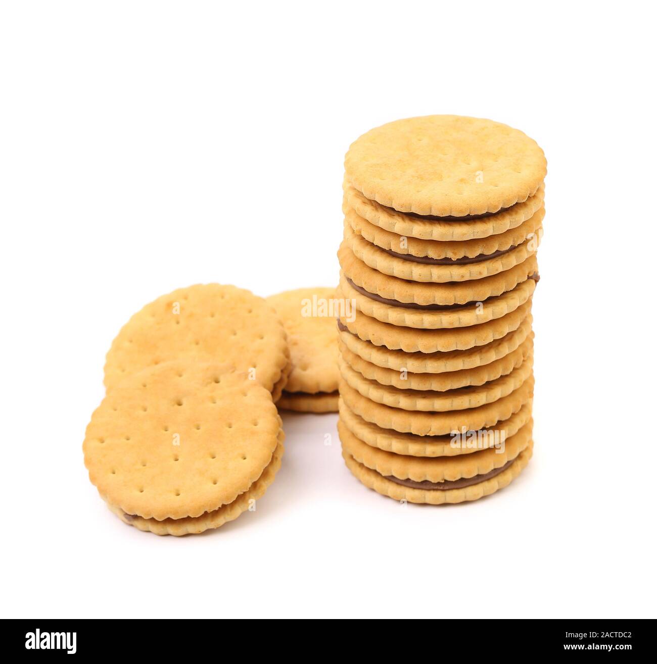 Closeup stack of filled cookies Stock Photo - Alamy
