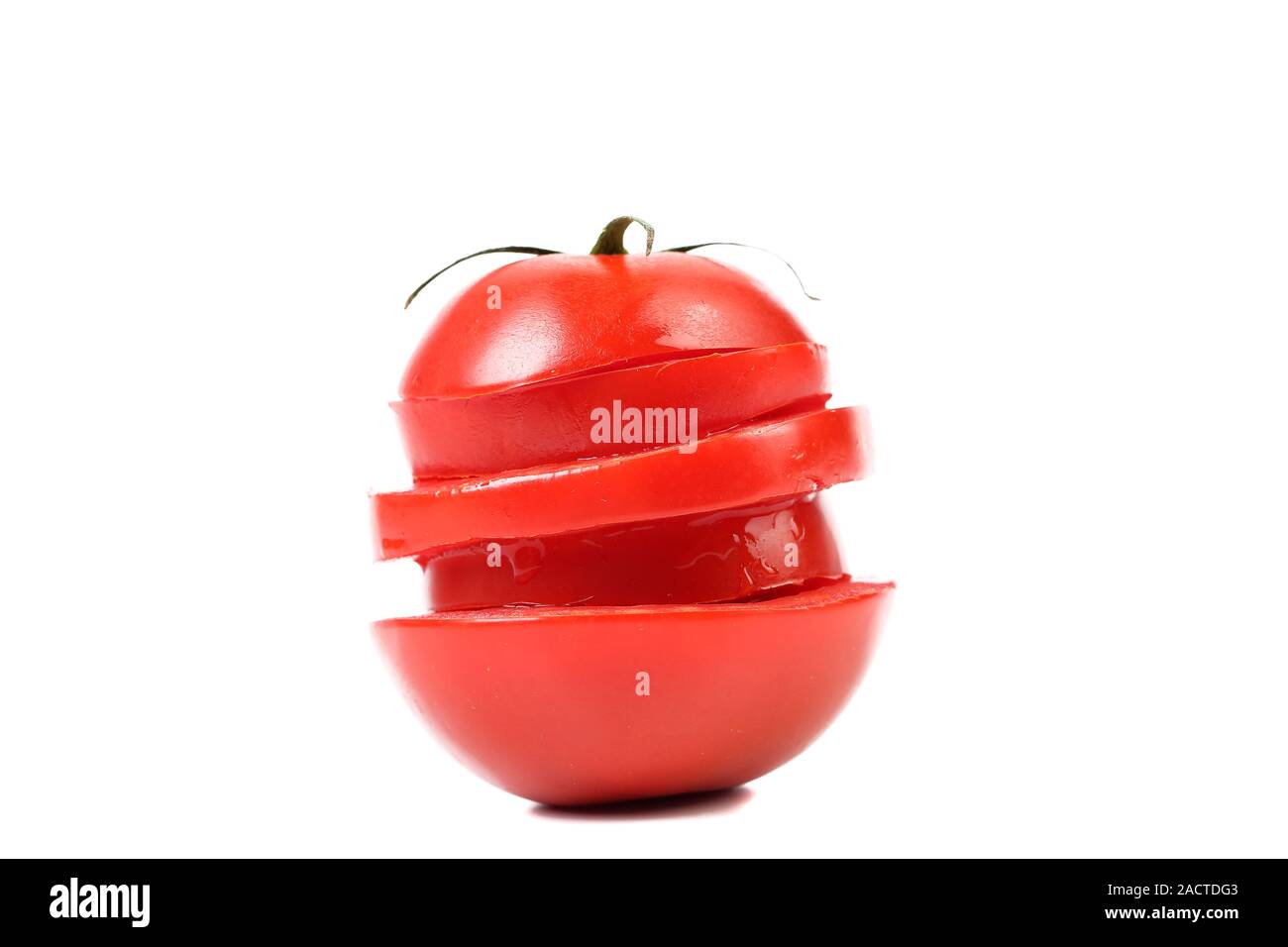 Tomato plant with stake Cut Out Stock Images & Pictures - Alamy