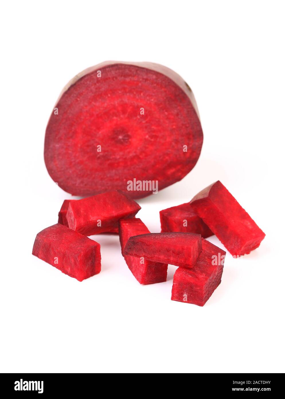 Fresh segments of a beet Stock Photo - Alamy