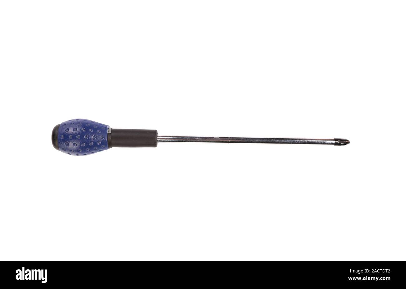 Screw-driver with the blue handle Stock Photo - Alamy