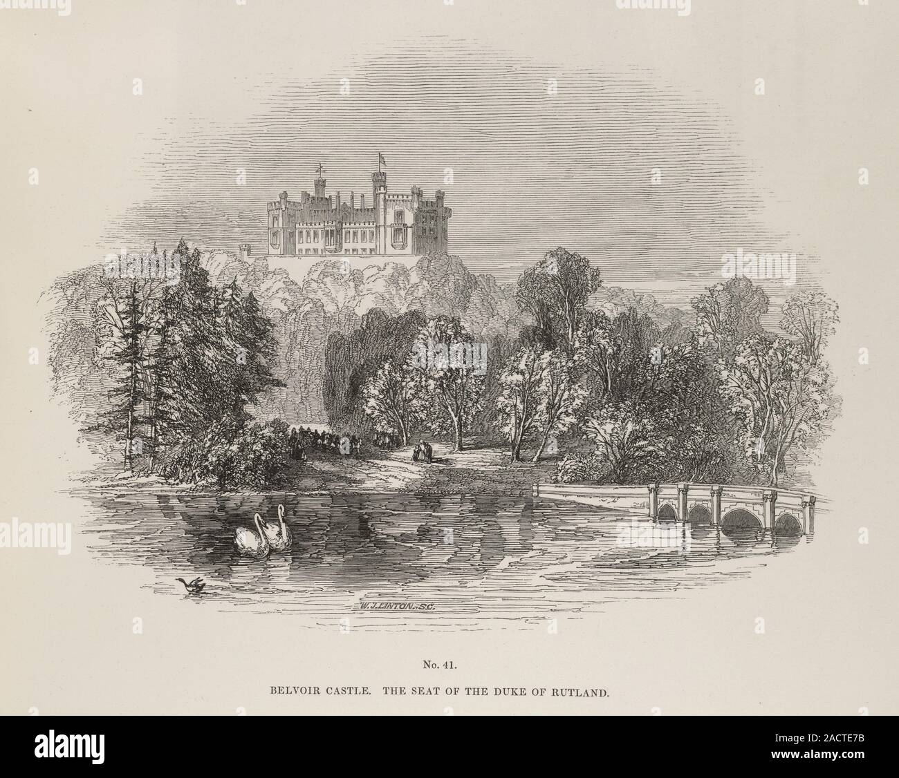 Belvoir Castle. The seat of the Duke of Rutland. Image taken from The ...