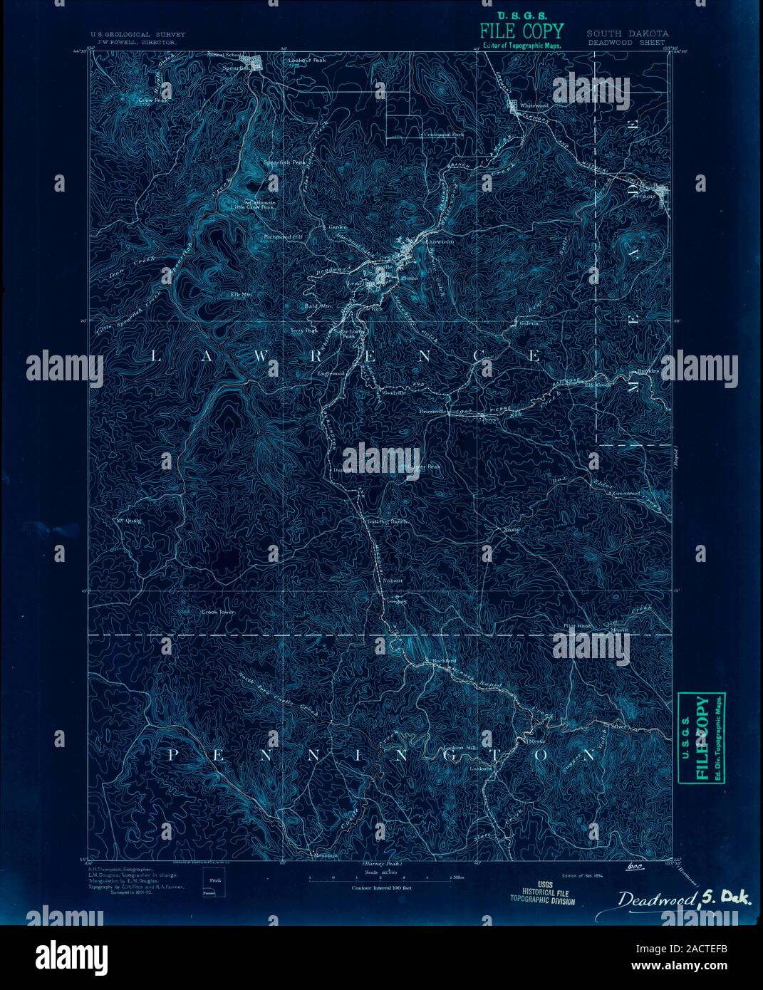 Map of deadwood south dakota hi-res stock photography and images - Alamy