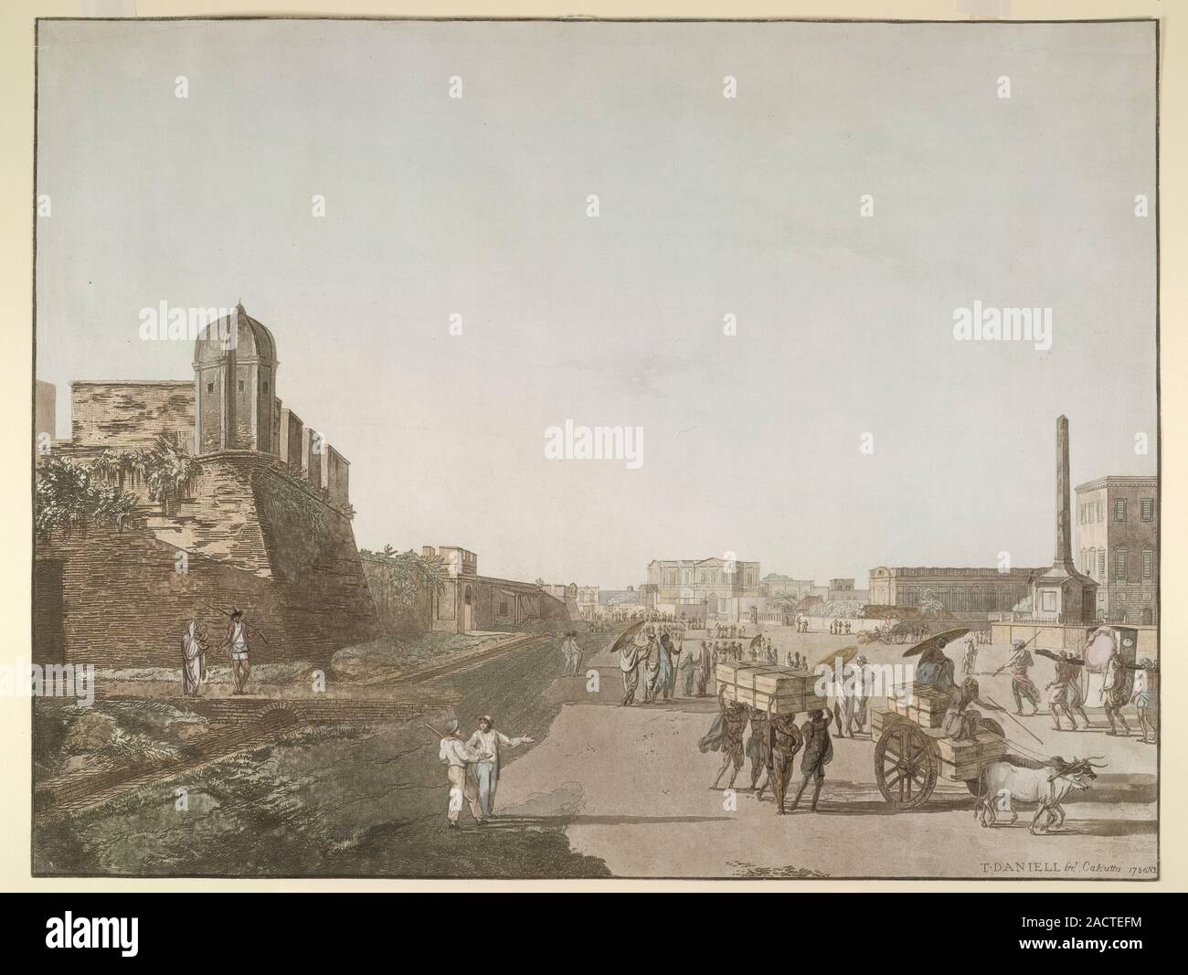 Old Fort, Playhouse and Holwell's Monument. Image taken from Views of ...