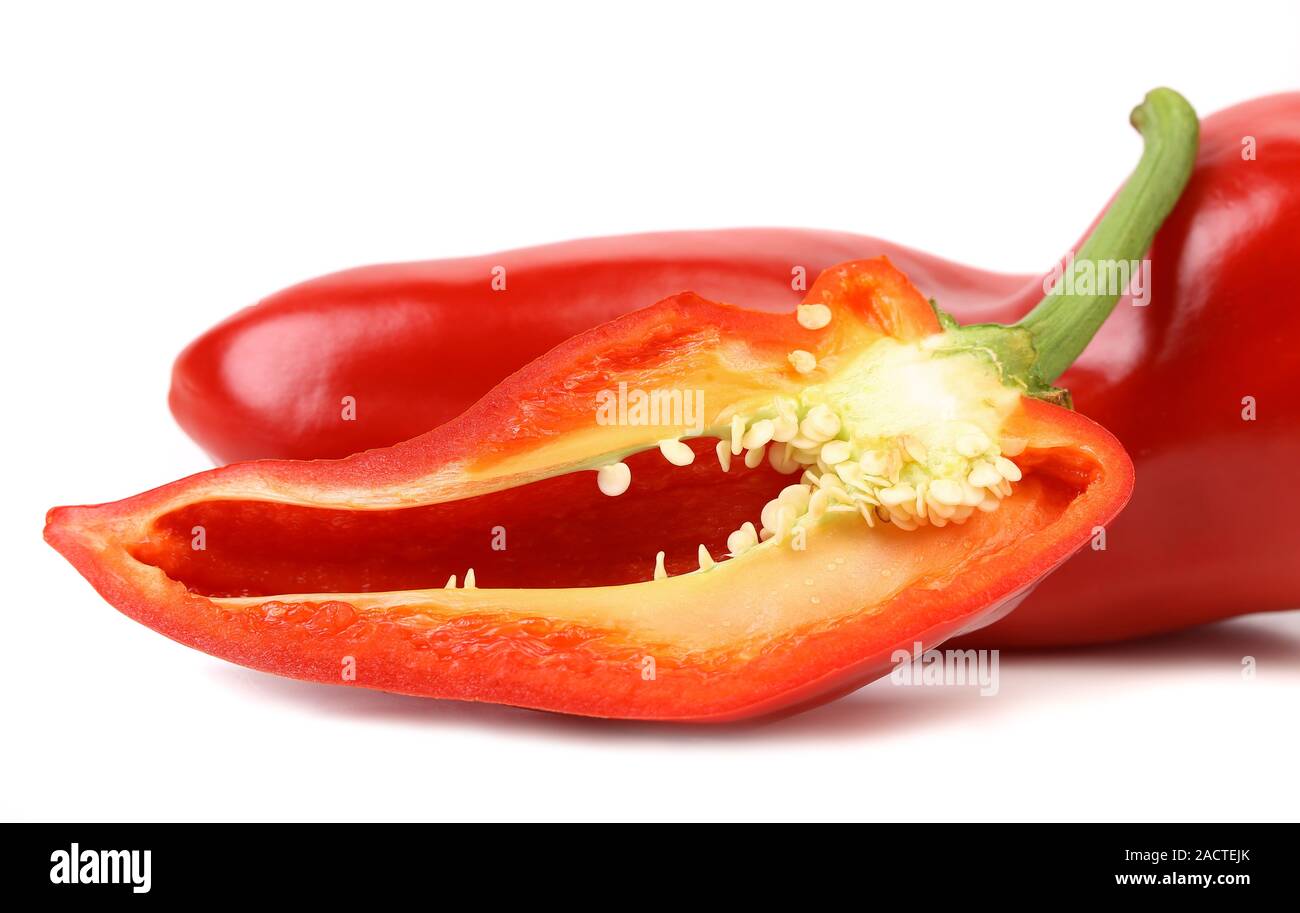 red pepper isolated on white background Stock Photo - Alamy