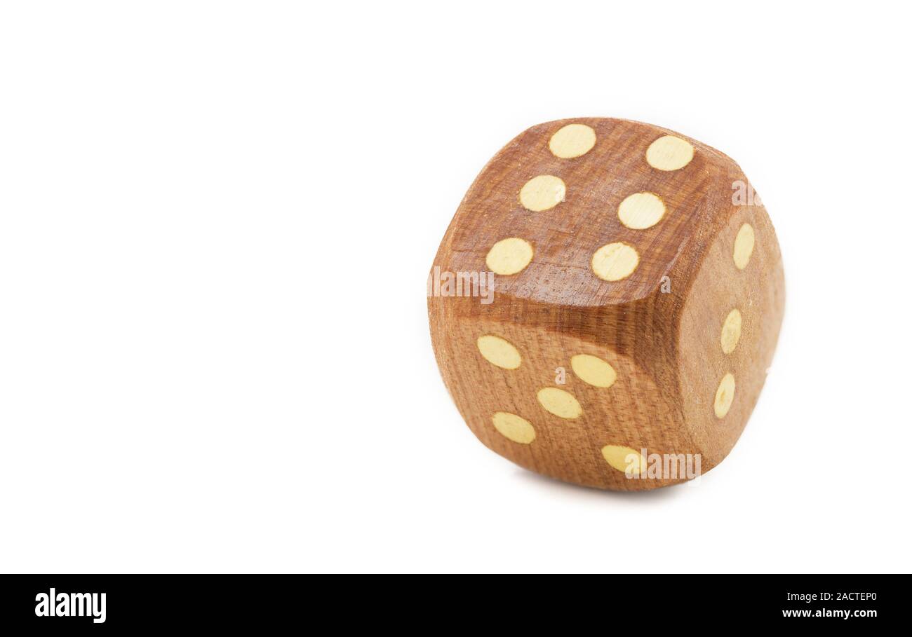 Wooden dice, handmade Stock Photo - Alamy