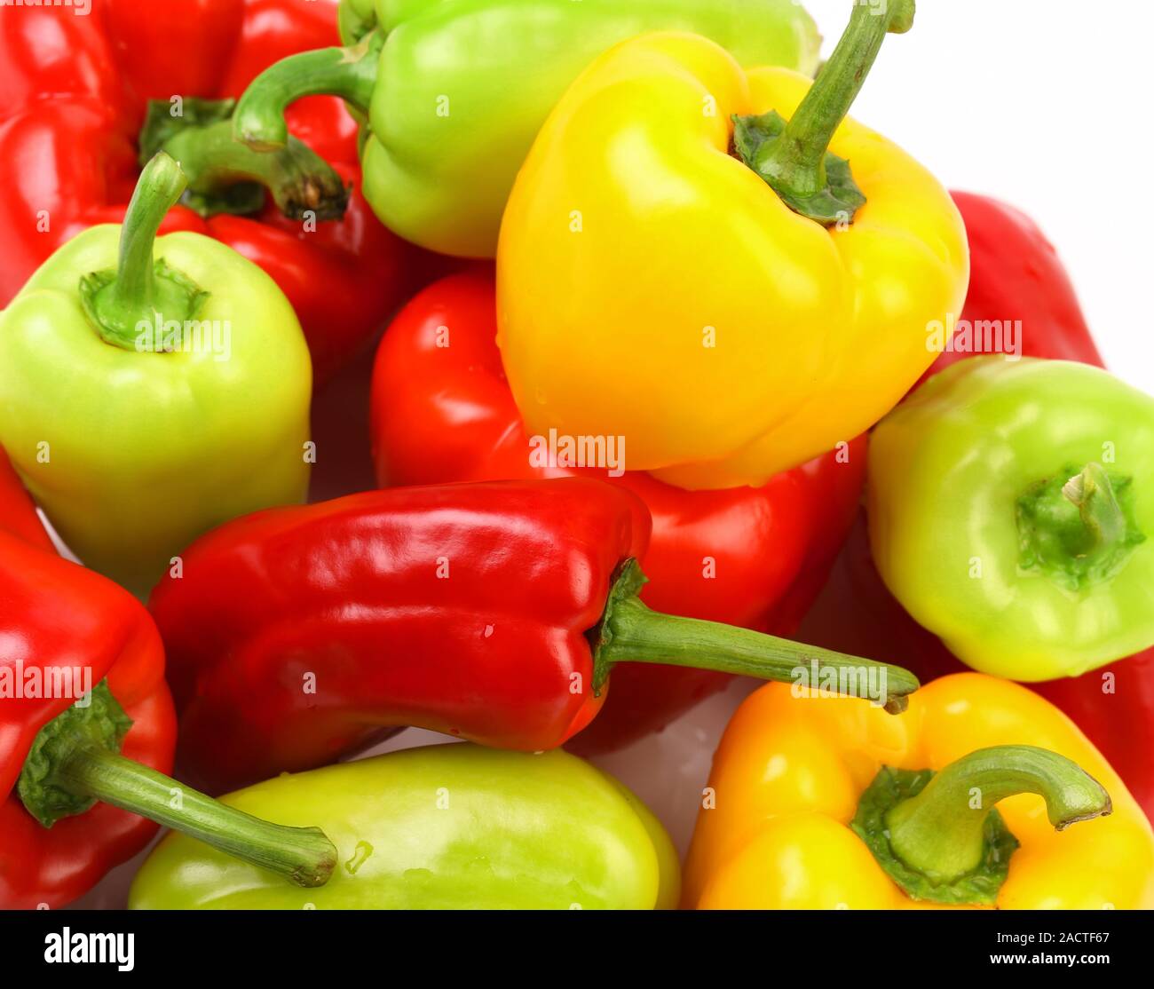 Collection of colored paprika isolated Stock Photo - Alamy