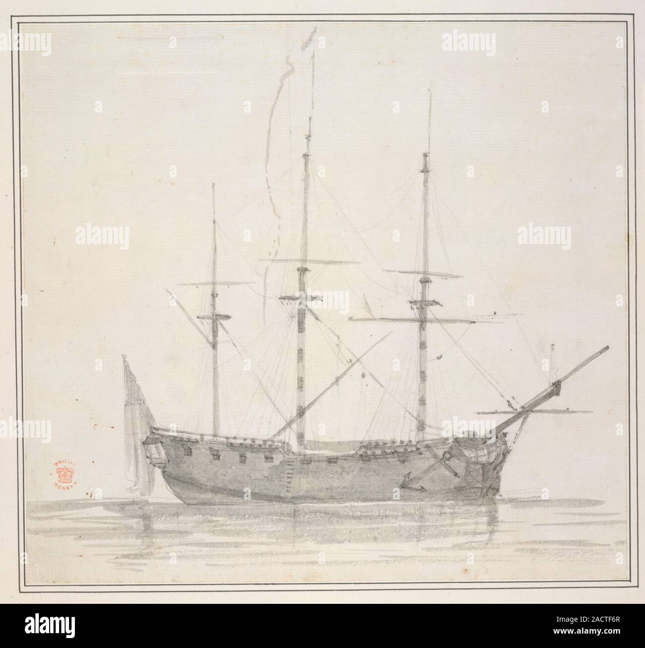 The 'Resolution', Whole drawing Drawing of the 'Resolution', with its ...