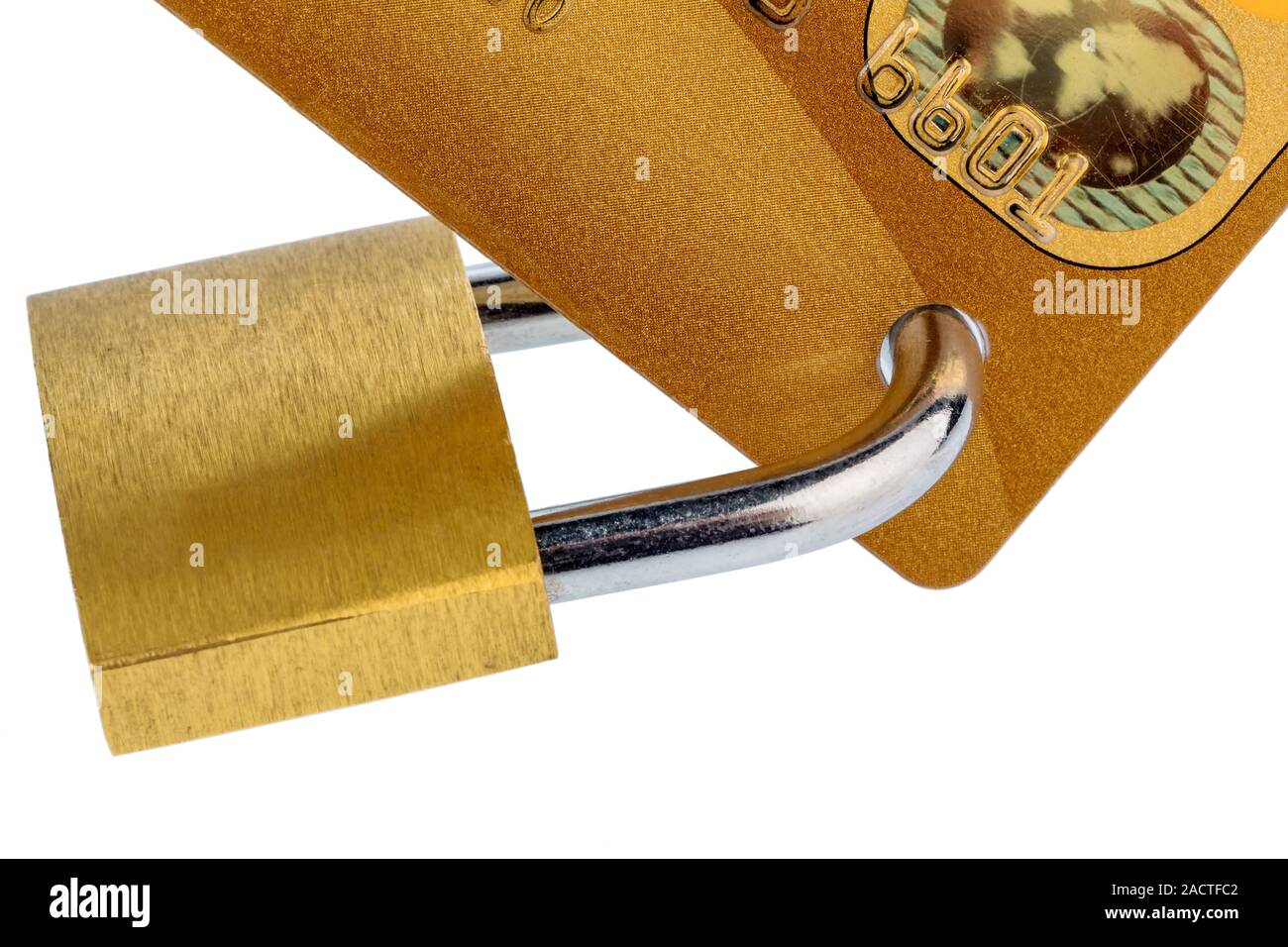 Credit card and padlock Stock Photo - Alamy