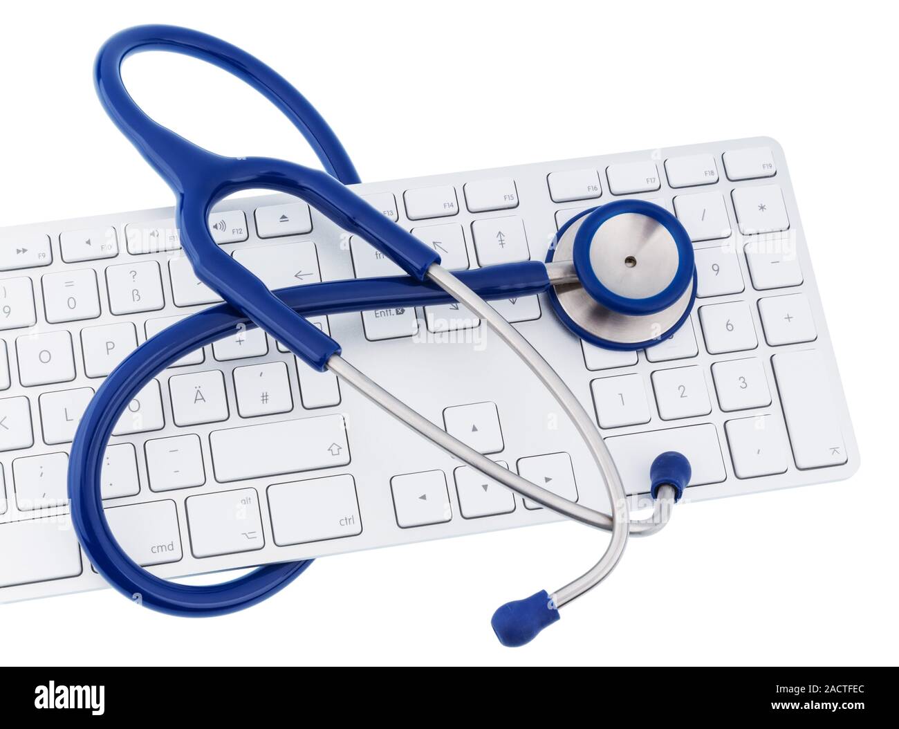 Stethoscope and keyboard of a computer Stock Photo - Alamy