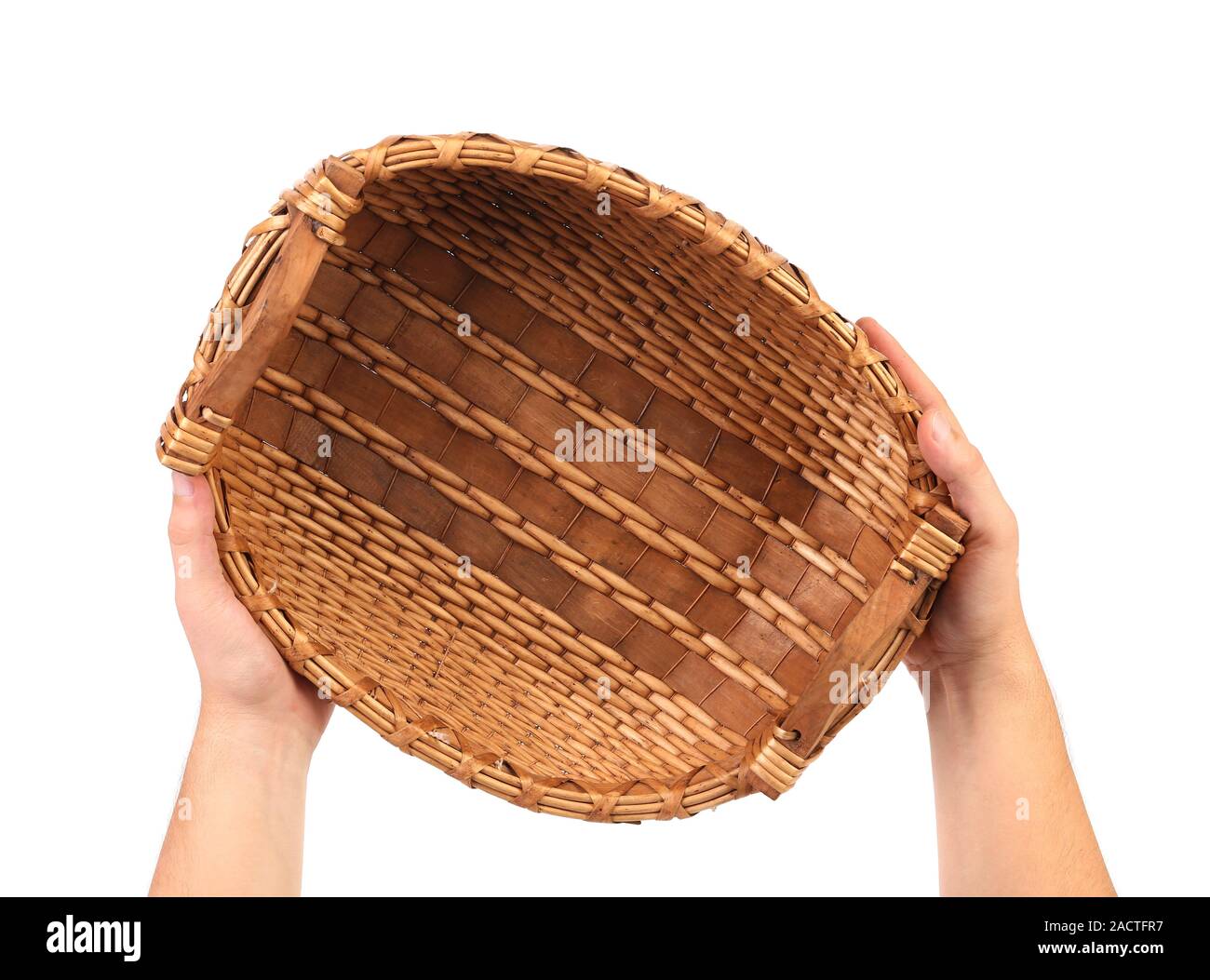 Hand holds woven basket hi-res stock photography and images - Alamy