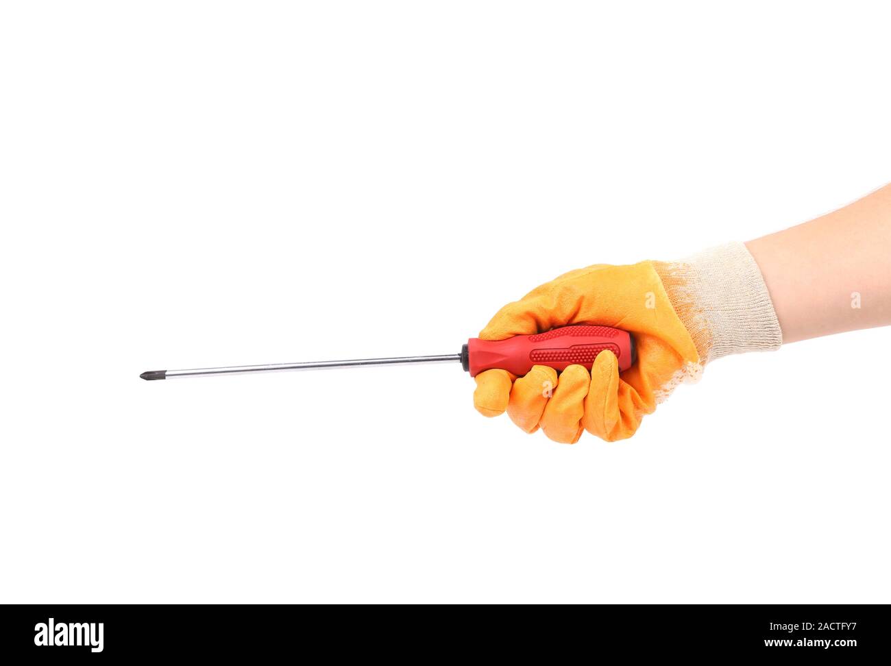Hand holding screwdriver Stock Photo - Alamy