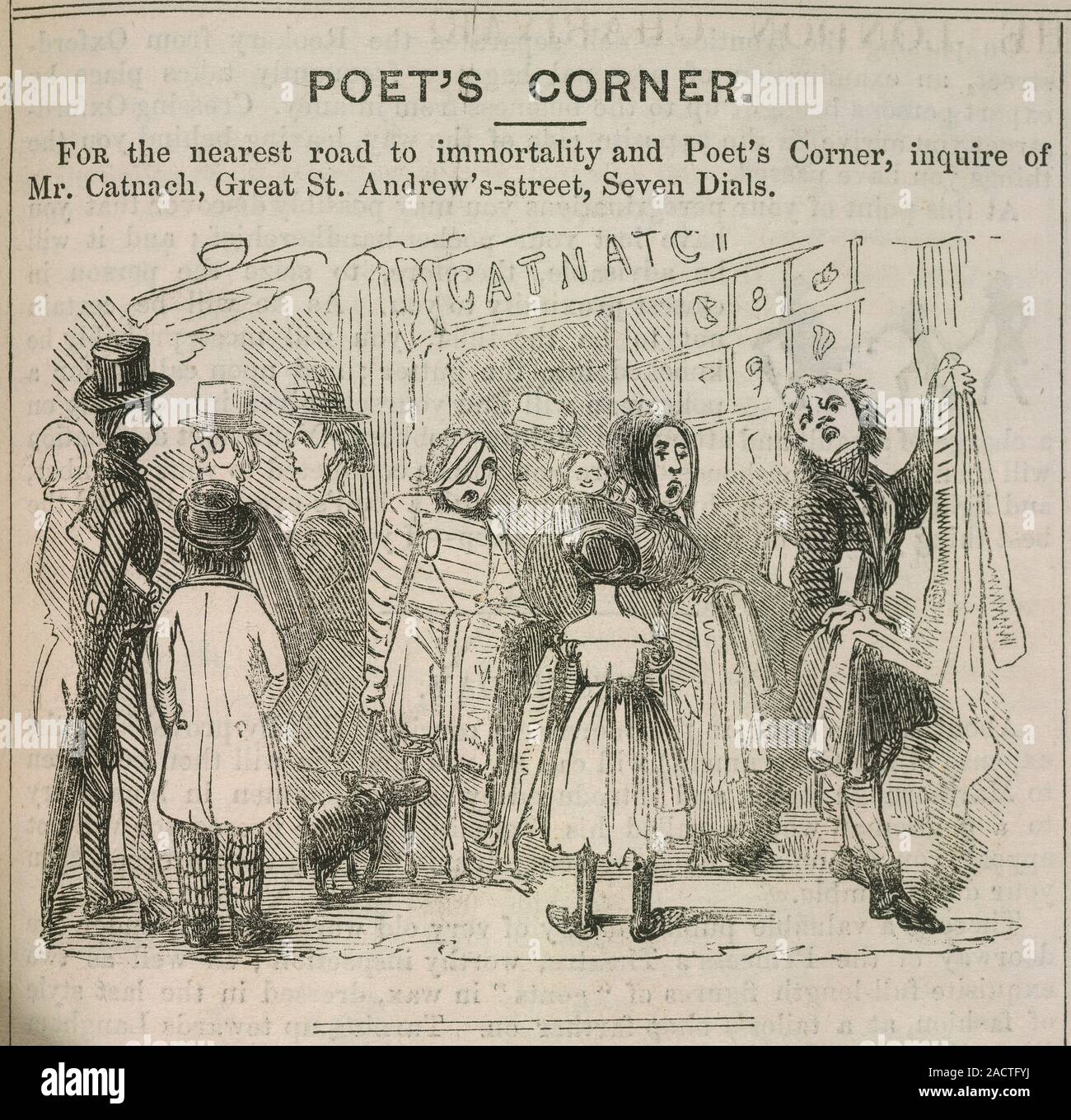 Poet's corner, Poet's corner. Image taken from Punch. . Originally ...