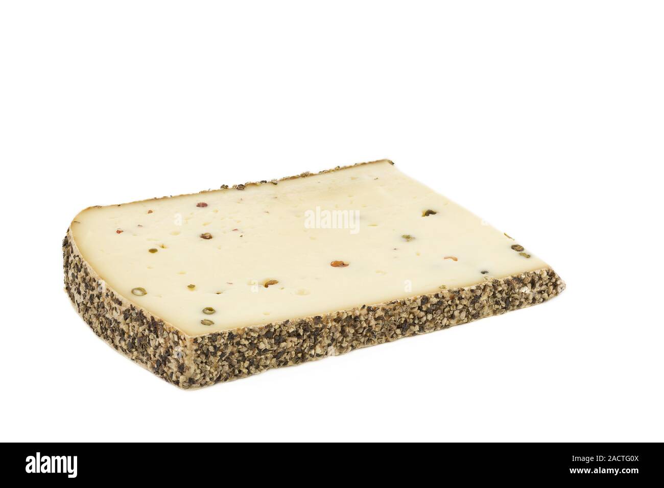 Pepper cheese on white background Stock Photo - Alamy