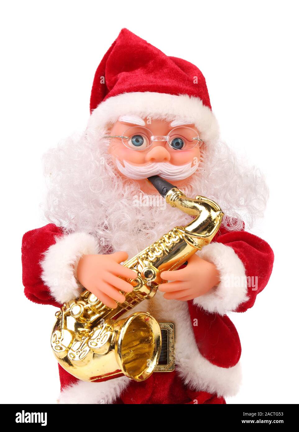 Santa claus toy with saxophone hi-res stock photography and images - Alamy