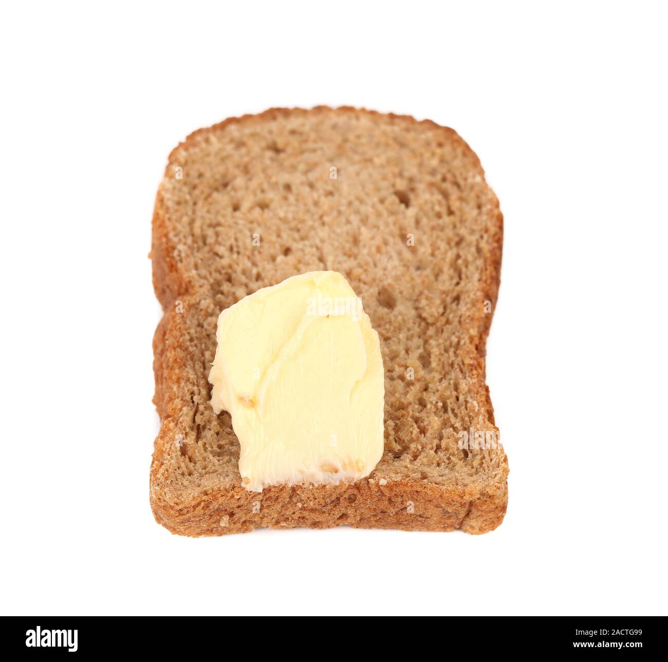 Slice of bread with butter Stock Photo - Alamy