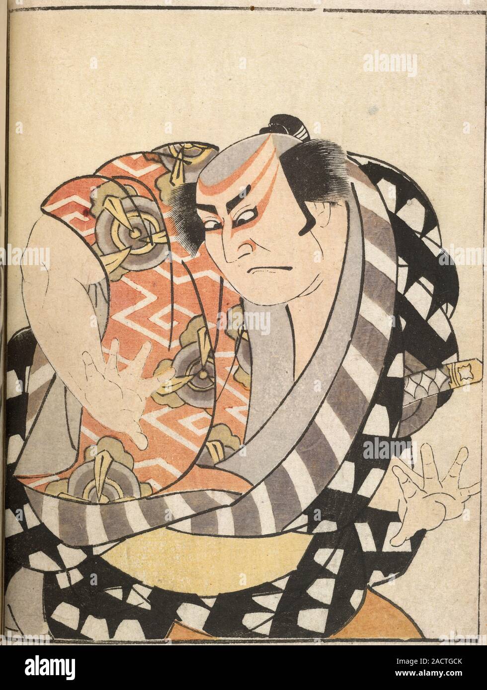 Kabuki actor. Image taken from Yakusha Konote Kashiwa Actors among the Garden Oaks. Originally ...