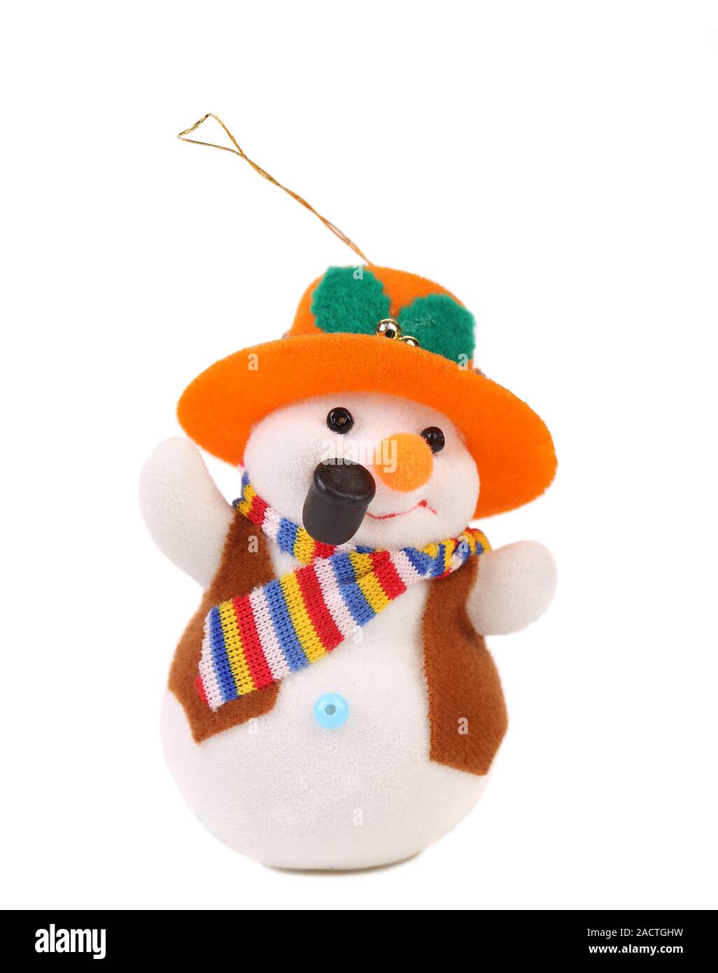 Festive snowman in hat Cut Out Stock Images & Pictures - Alamy