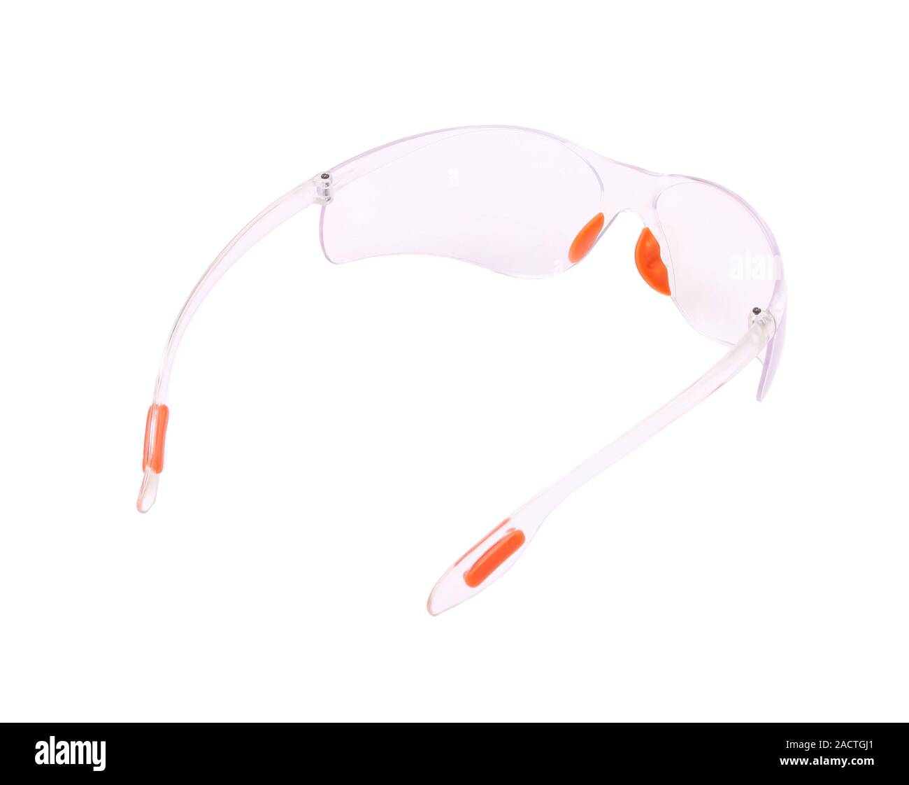 Transparent protective glasses with red inserts Stock Photo - Alamy