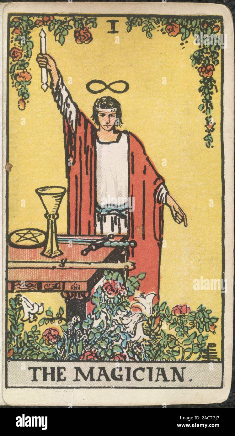 The magician Tarot card Stock Photo - Alamy