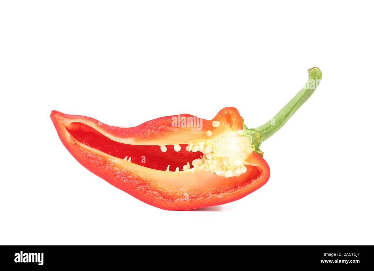 Slice of red pepper Stock Photo - Alamy