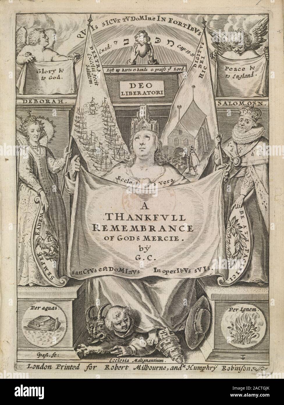 Thankful Remembrance, Illustrated page. Image taken from A Thankfull ...