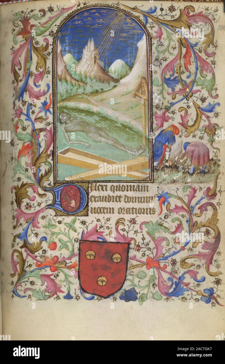 Office for the Dead, Whole folio Office for the Dead at Vespers. A ...