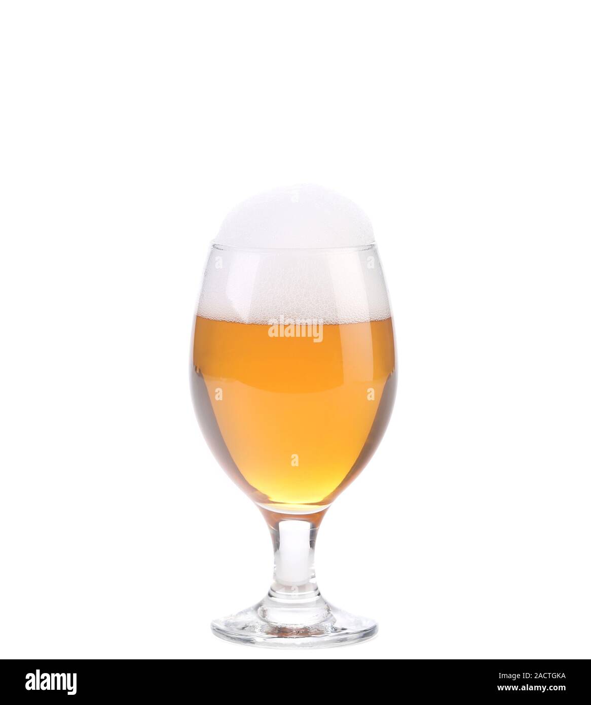 Closeup of beer glass with foam Stock Photo - Alamy