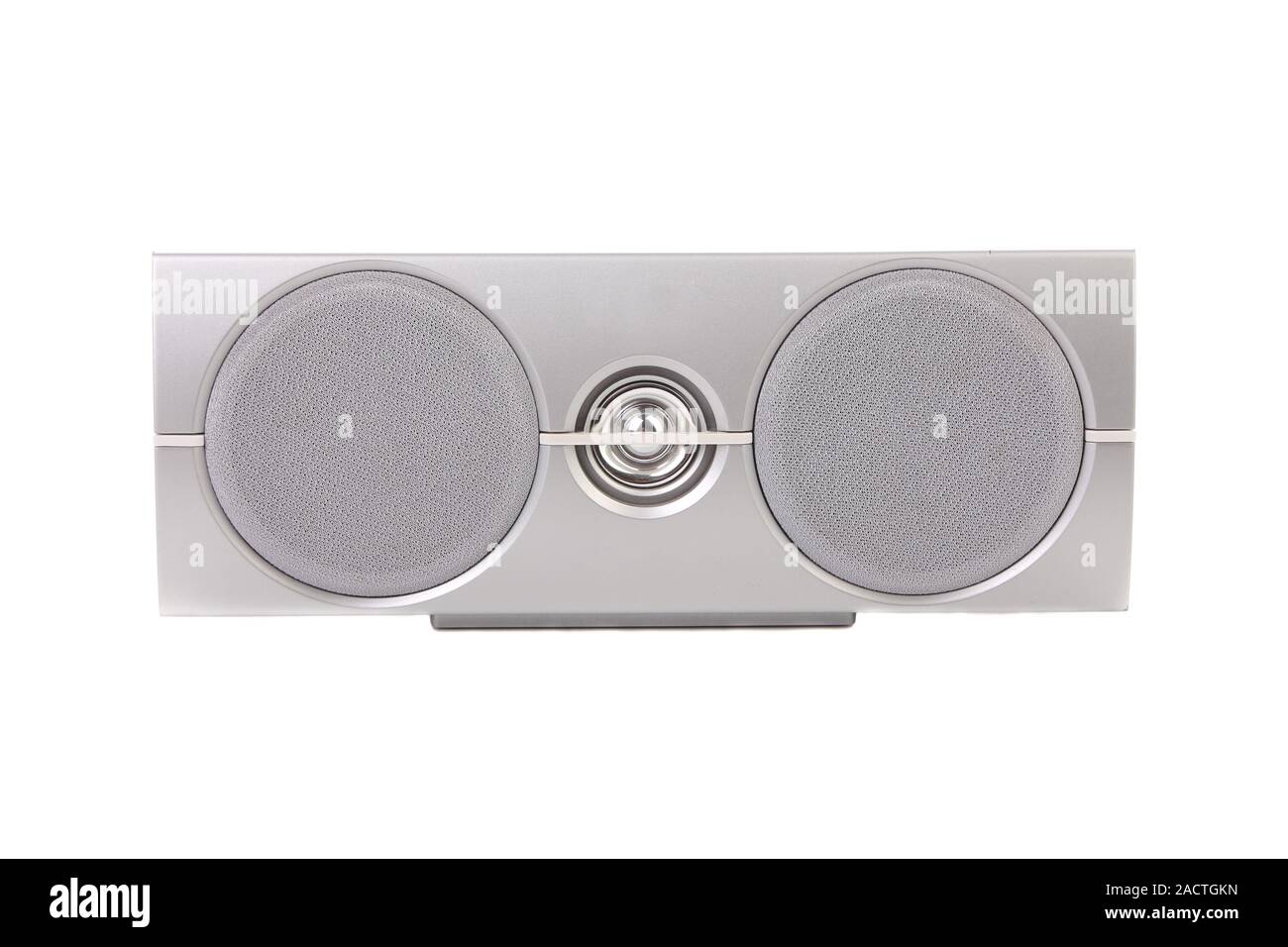 Closeup of gray sound speaker Stock Photo - Alamy