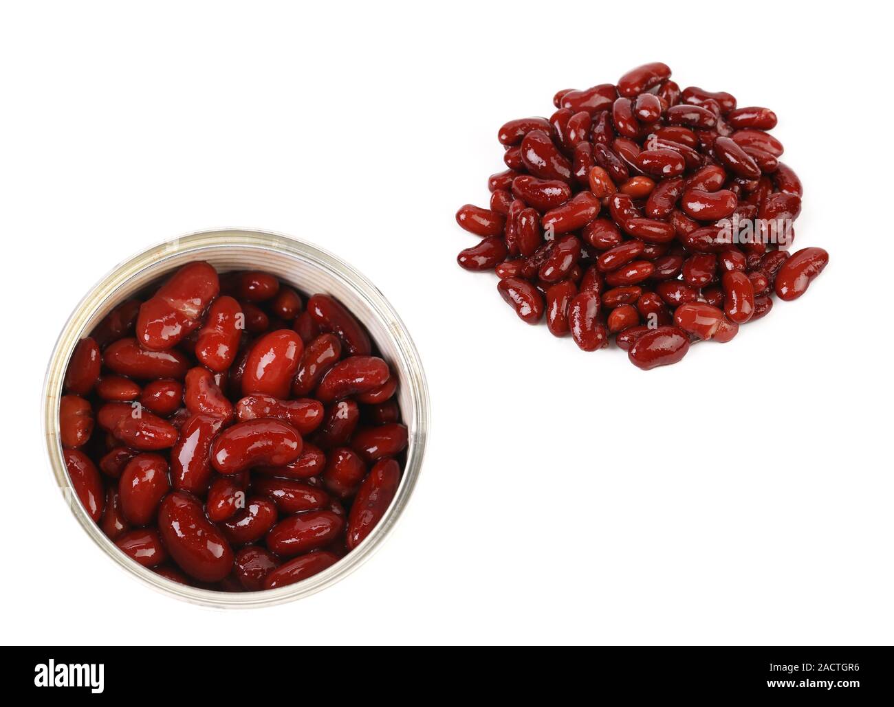 Preserve beans in a bow and separate Stock Photo - Alamy