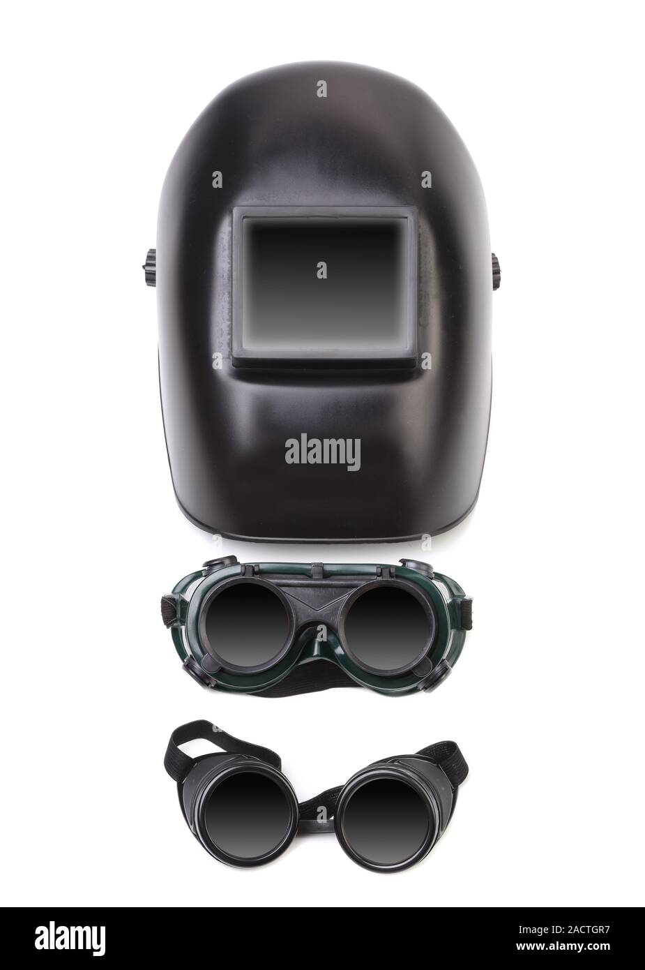 Welding mask and two glasses Stock Photo - Alamy
