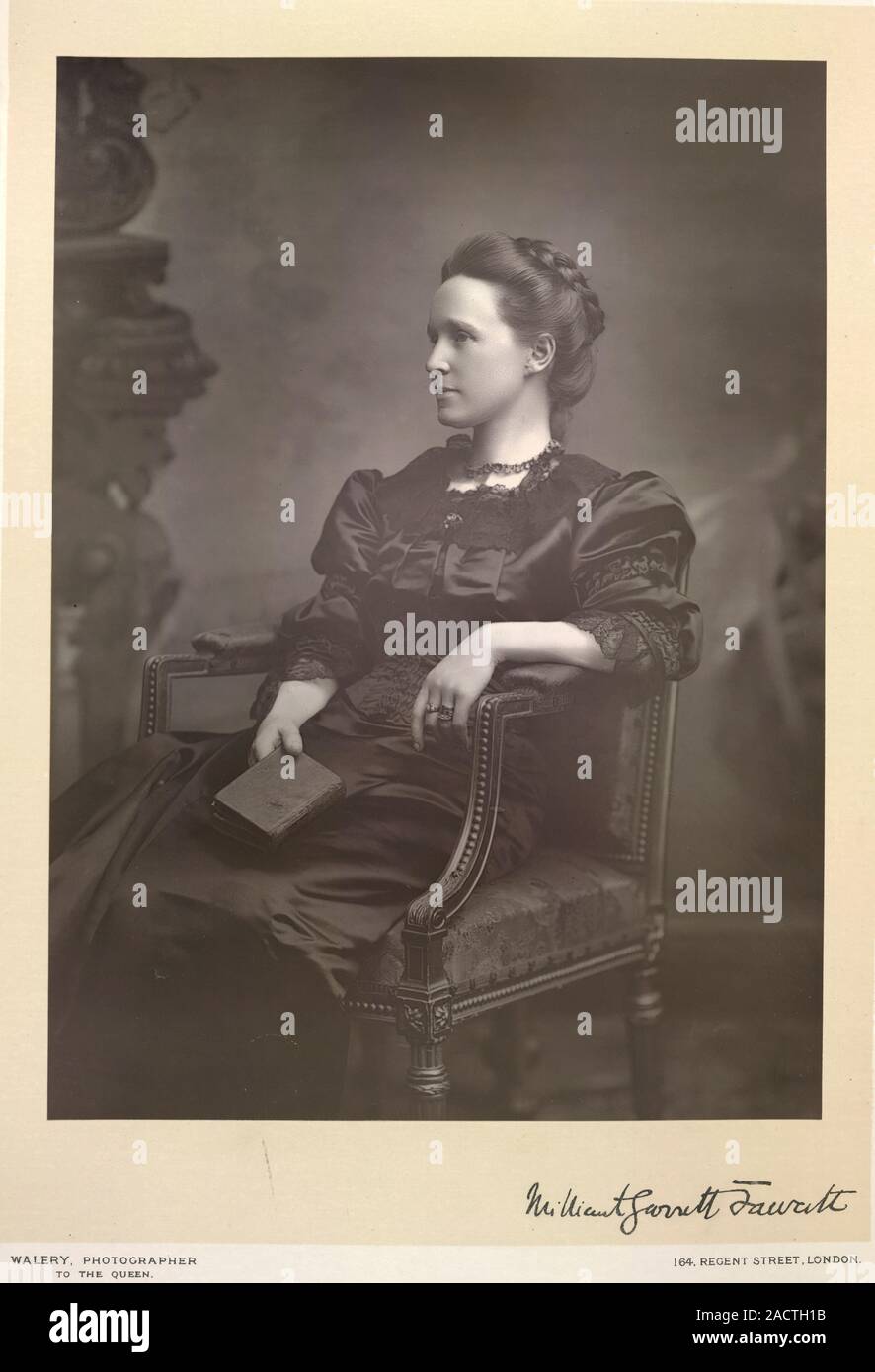 Dame Millicent Fawcett from a portrait gallery of celebrities Stock ...