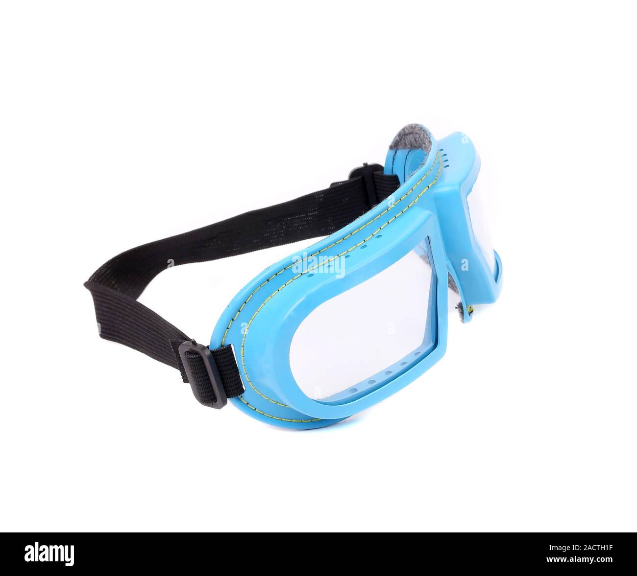 Side view of blue protective glasses Stock Photo - Alamy