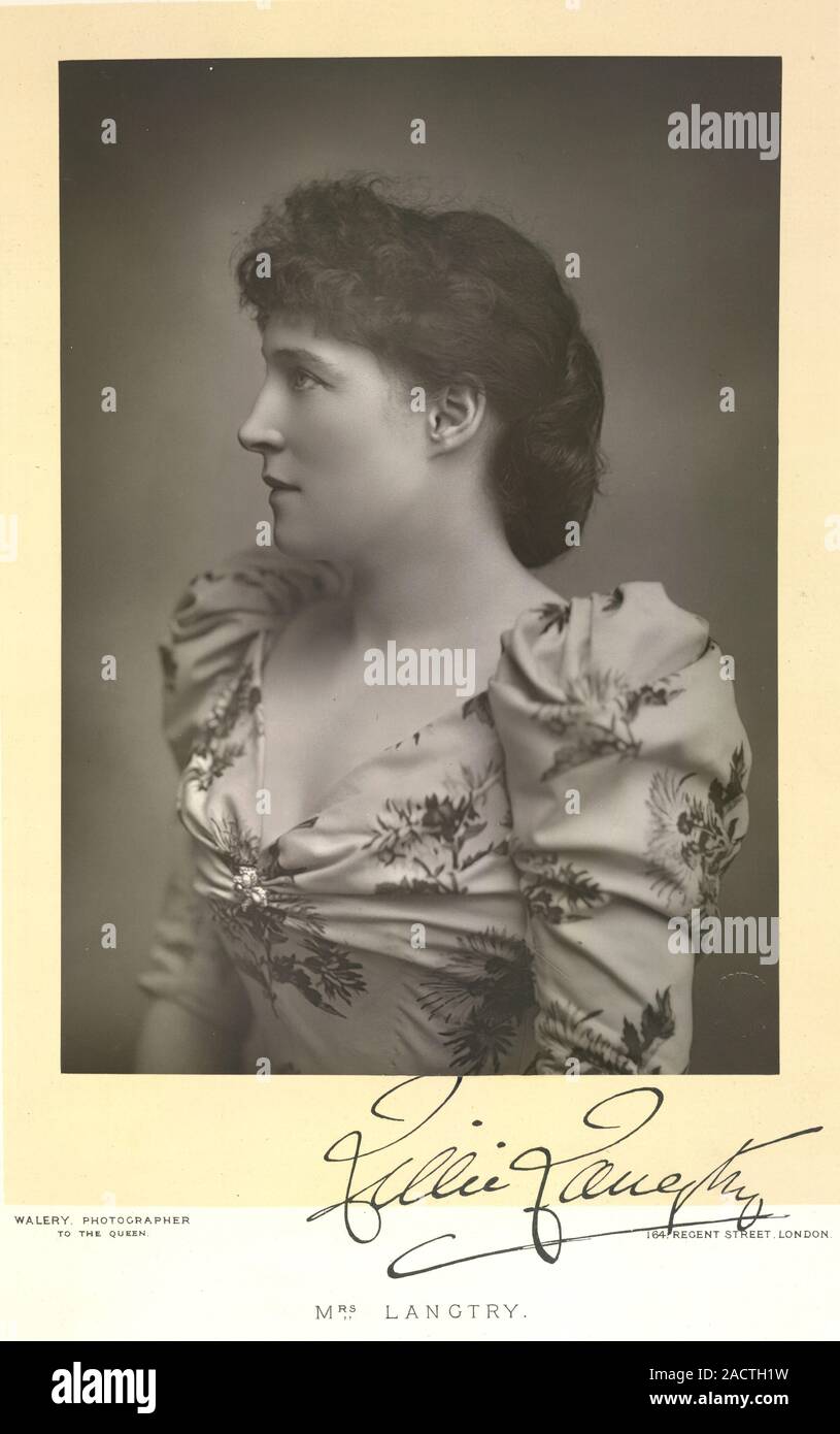 Lillie Langtry from a portrait gallery of celebrities Stock Photo - Alamy