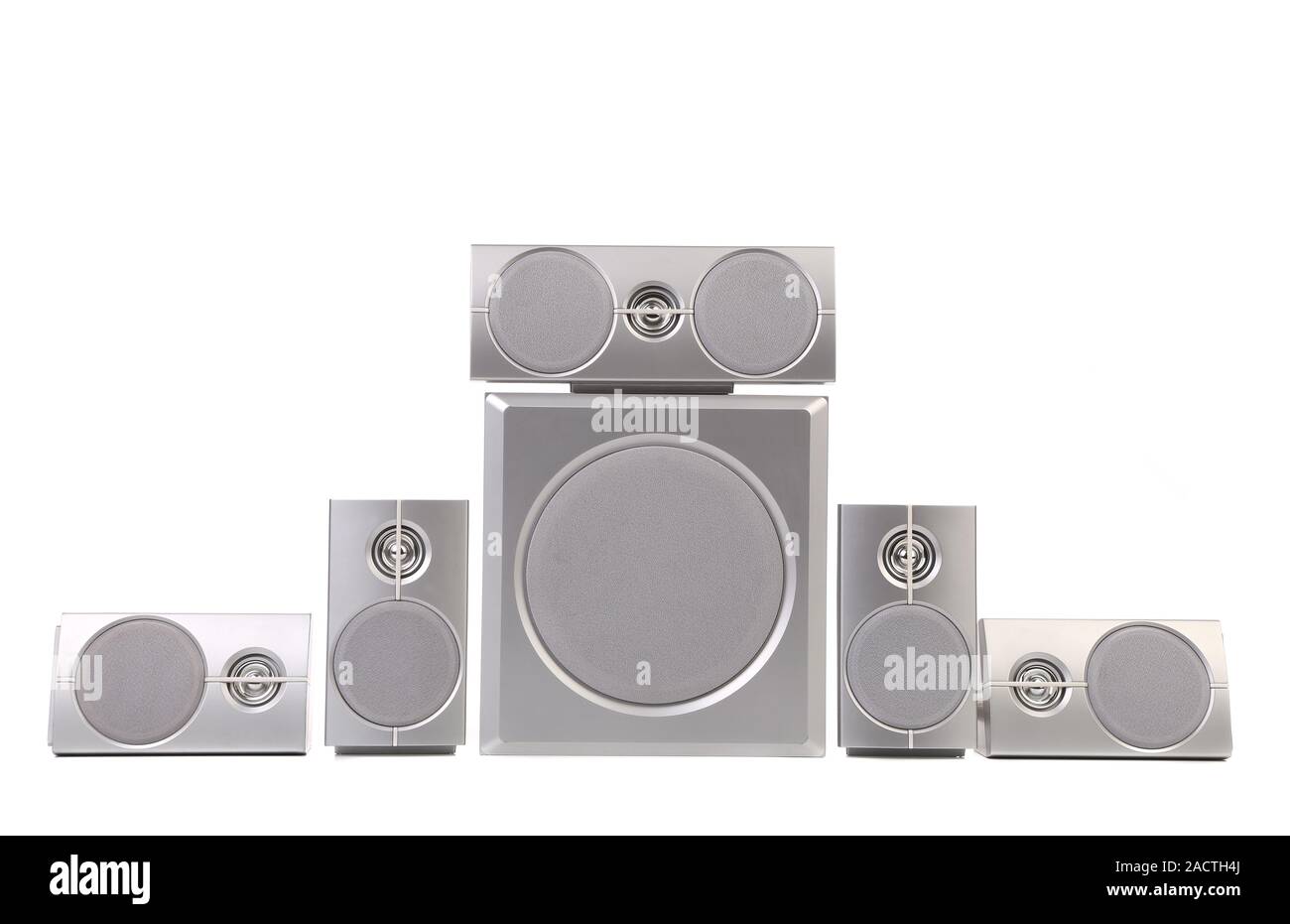 Set of gray sound speakers Stock Photo - Alamy