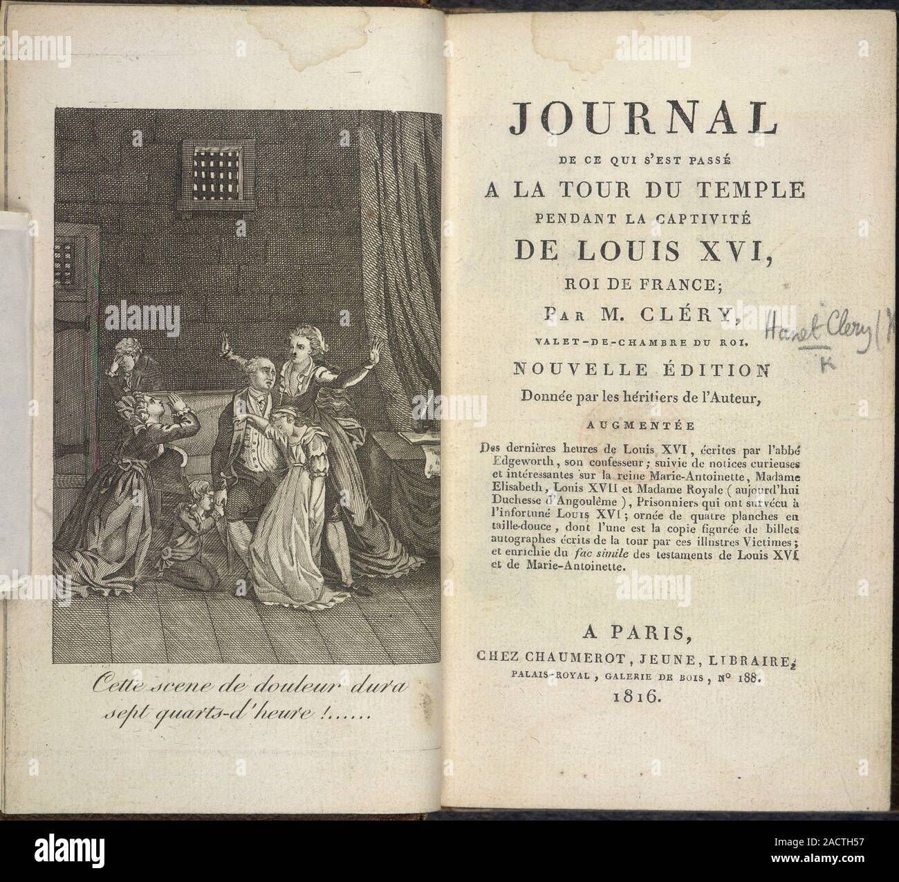 Louis XVI, King Louis XVI with his family during the last hours before ...