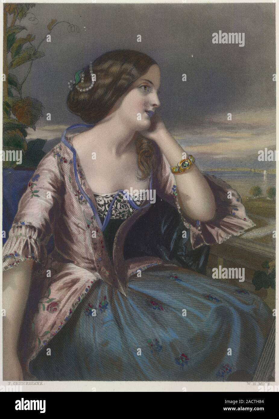 Adeline, Adeline, a portrait. Illustration for a poem, 'Adeline' by ...