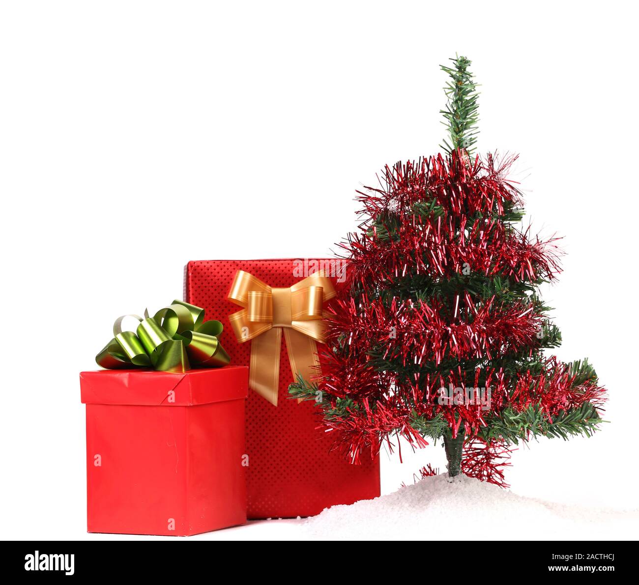Christmas Tree and Gifts Stock Photo - Alamy