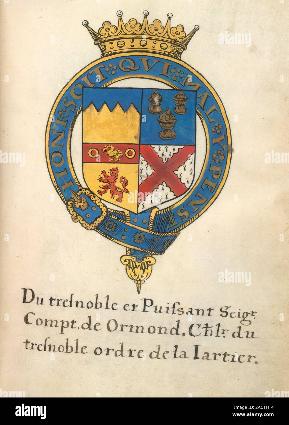 Coat of Arms of Thomas Butler, 10th Earl of Ormonde and Ossory, Whole ...