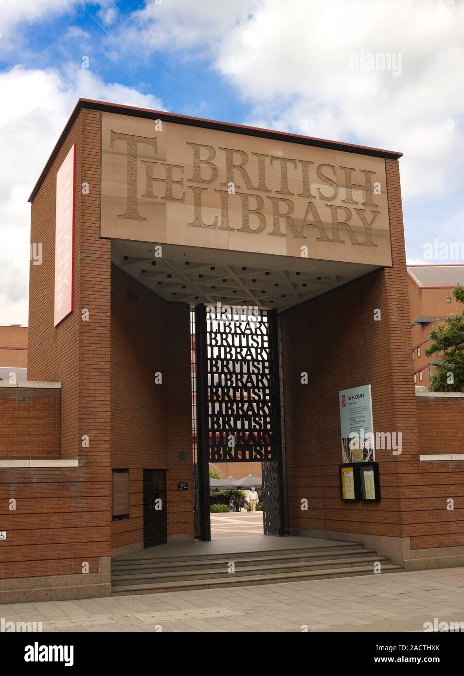 Portico, Portico, the principal public entrance to the British Library ...