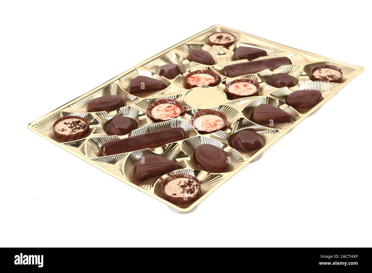 Box of chocolates candies Stock Photo - Alamy