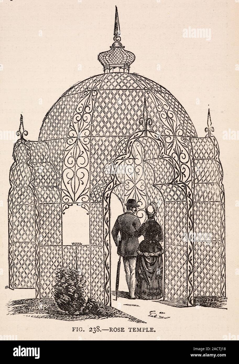 Rose temple from The Book of Garden Management and Rural Economy Stock ...