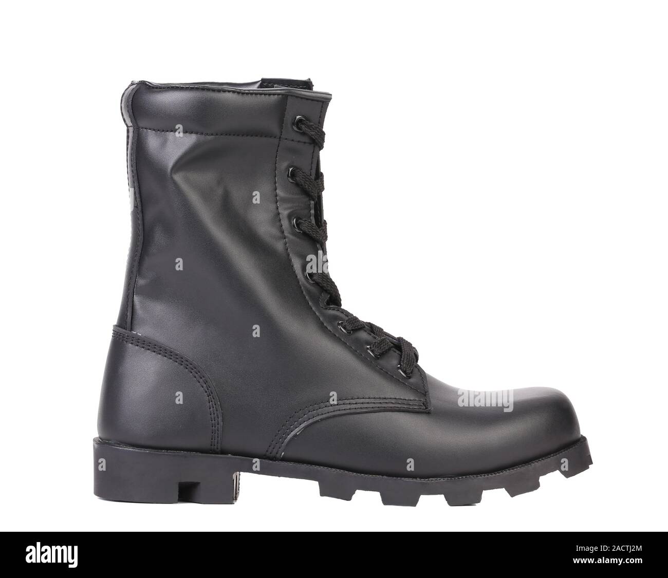 Black man's boot. Side view Stock Photo - Alamy