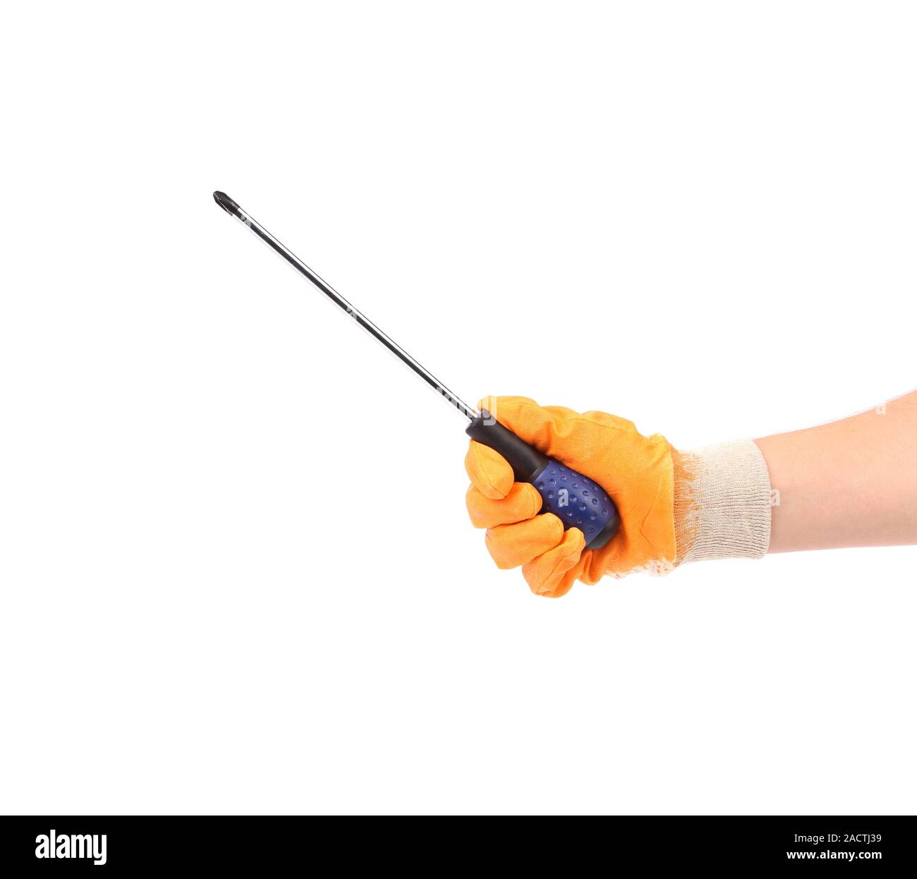 Hand holding screwdriver Stock Photo - Alamy