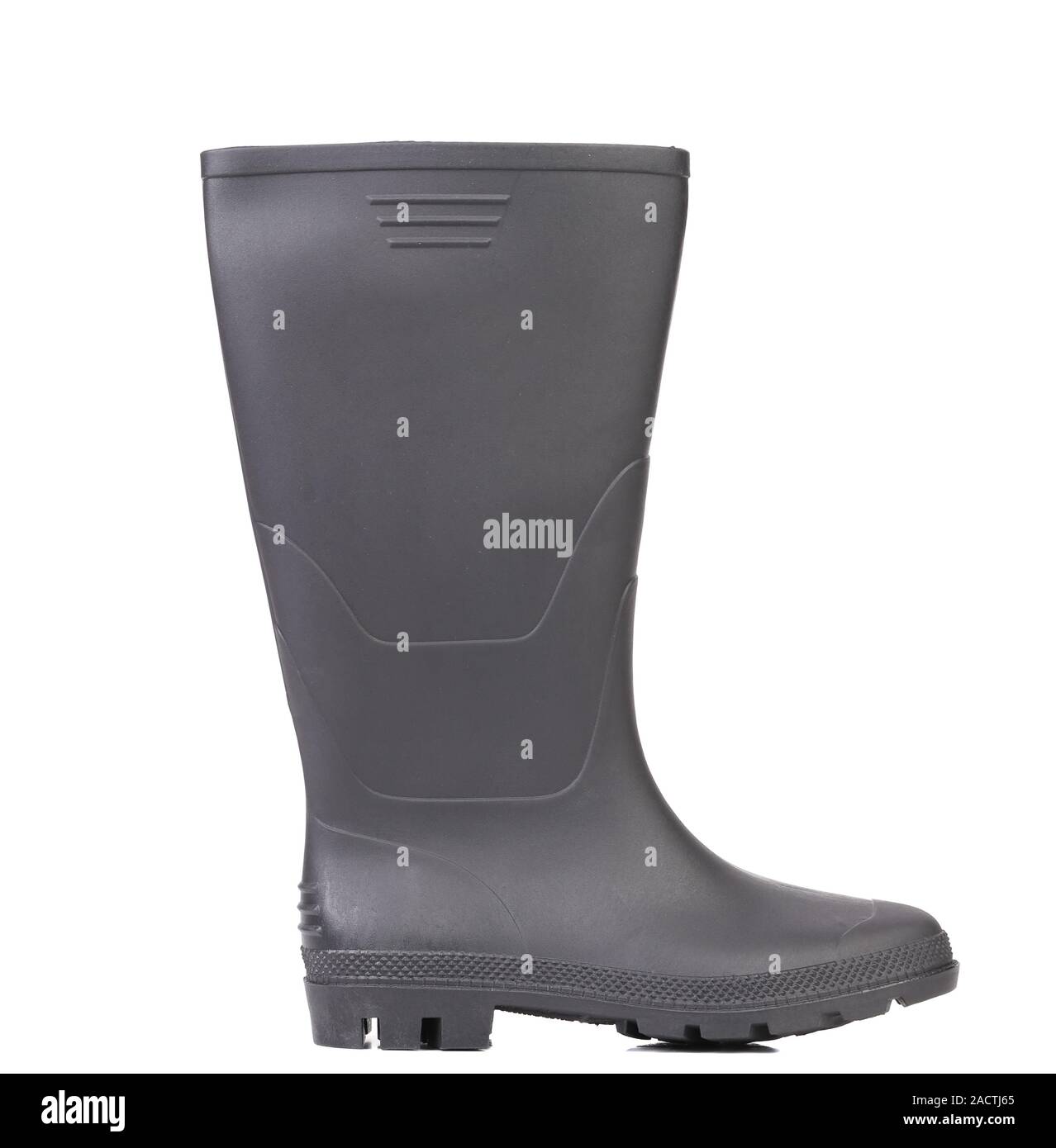 High rubber boot black color Stock Photo - Alamy