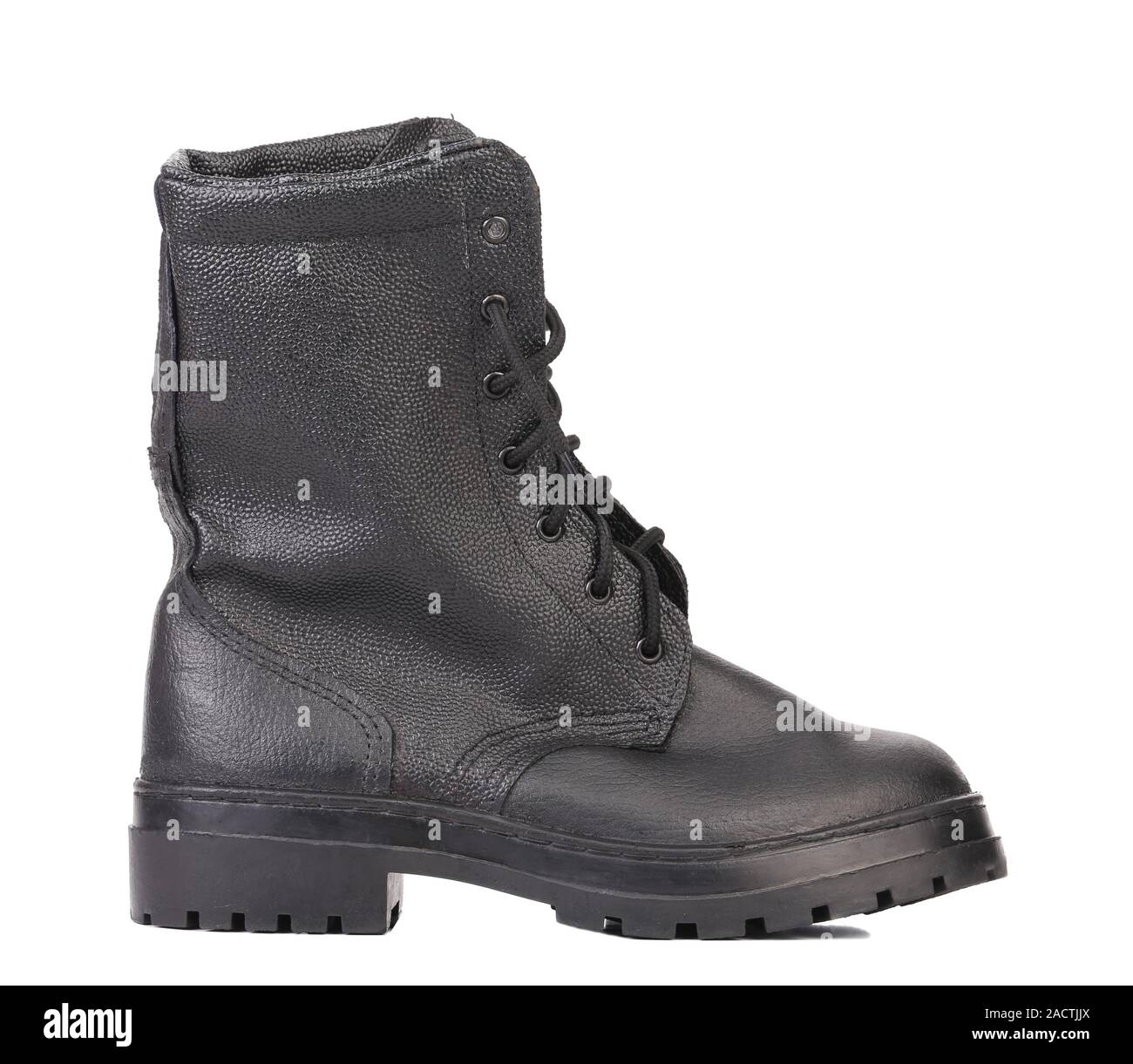 Black man's boot. Side view Stock Photo - Alamy