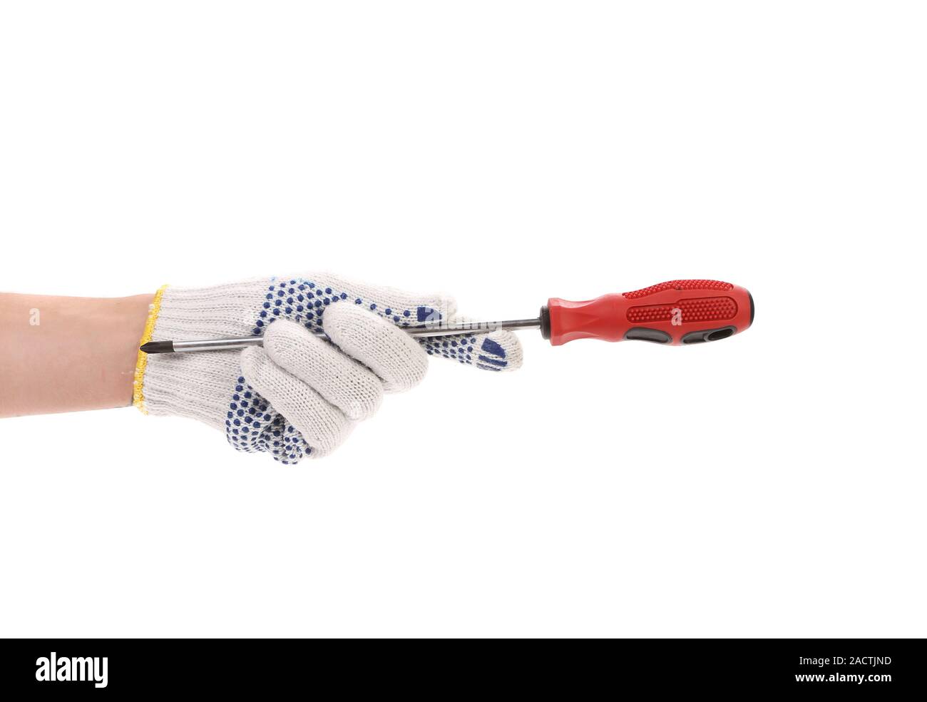 Hand holding screwdriver Stock Photo - Alamy