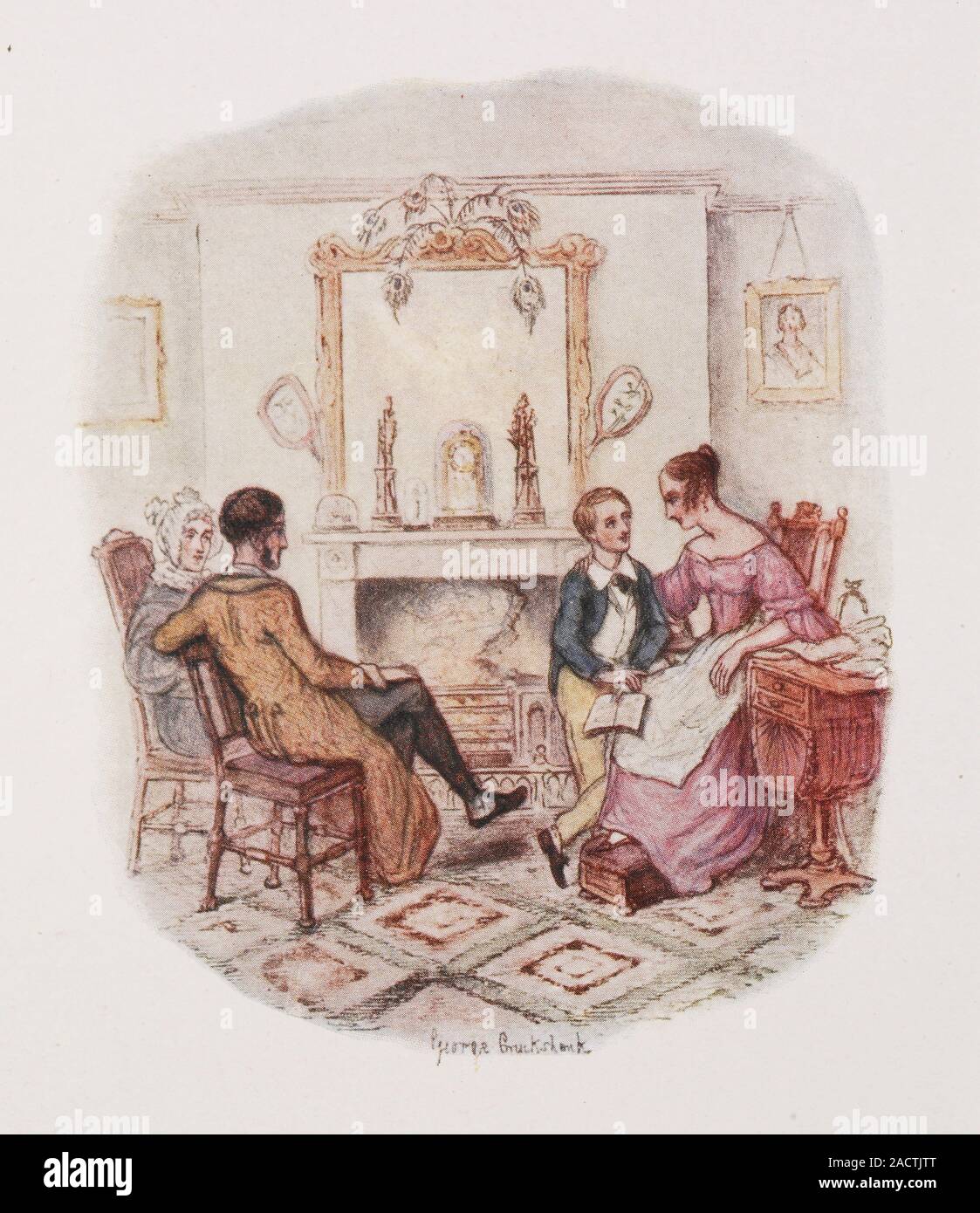 Oliver Twist, Colour illustration to the story by Charles Dickens ...