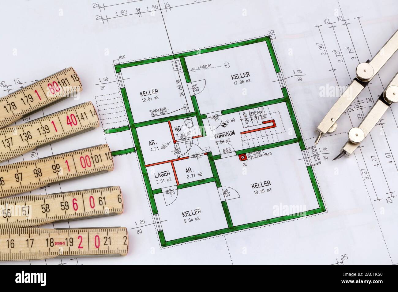 Building plan for a house Stock Photo - Alamy