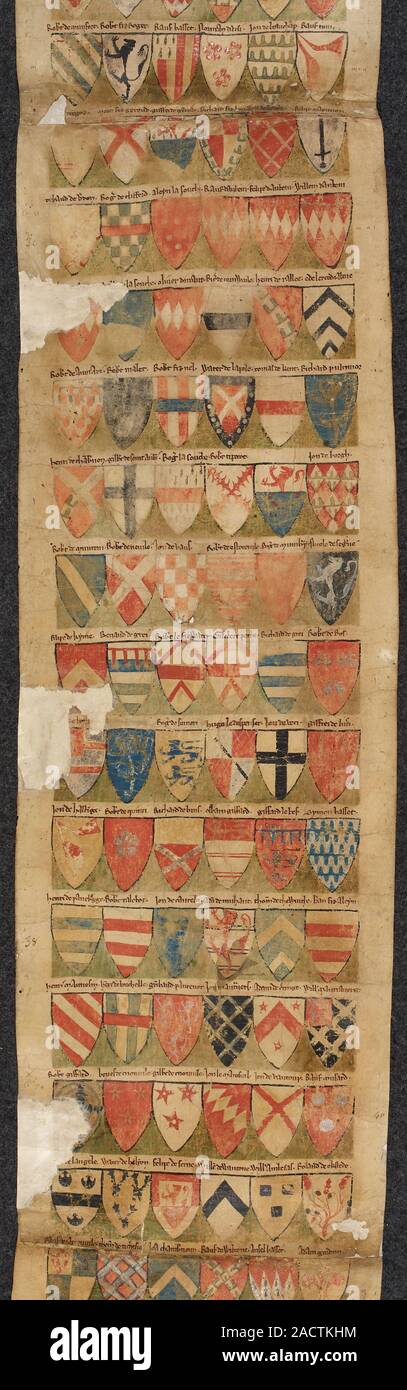 Coats of Arms, Coats of Arms. Image taken from: The Dering Roll, the oldest extant English roll ...